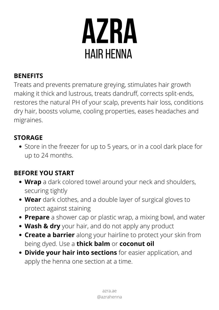 NATURAL HENNA POWDER – Azra Studios (FZE)